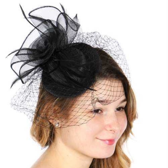 Accessories | Flower Lace Net Fascinator Hat | Poshmark